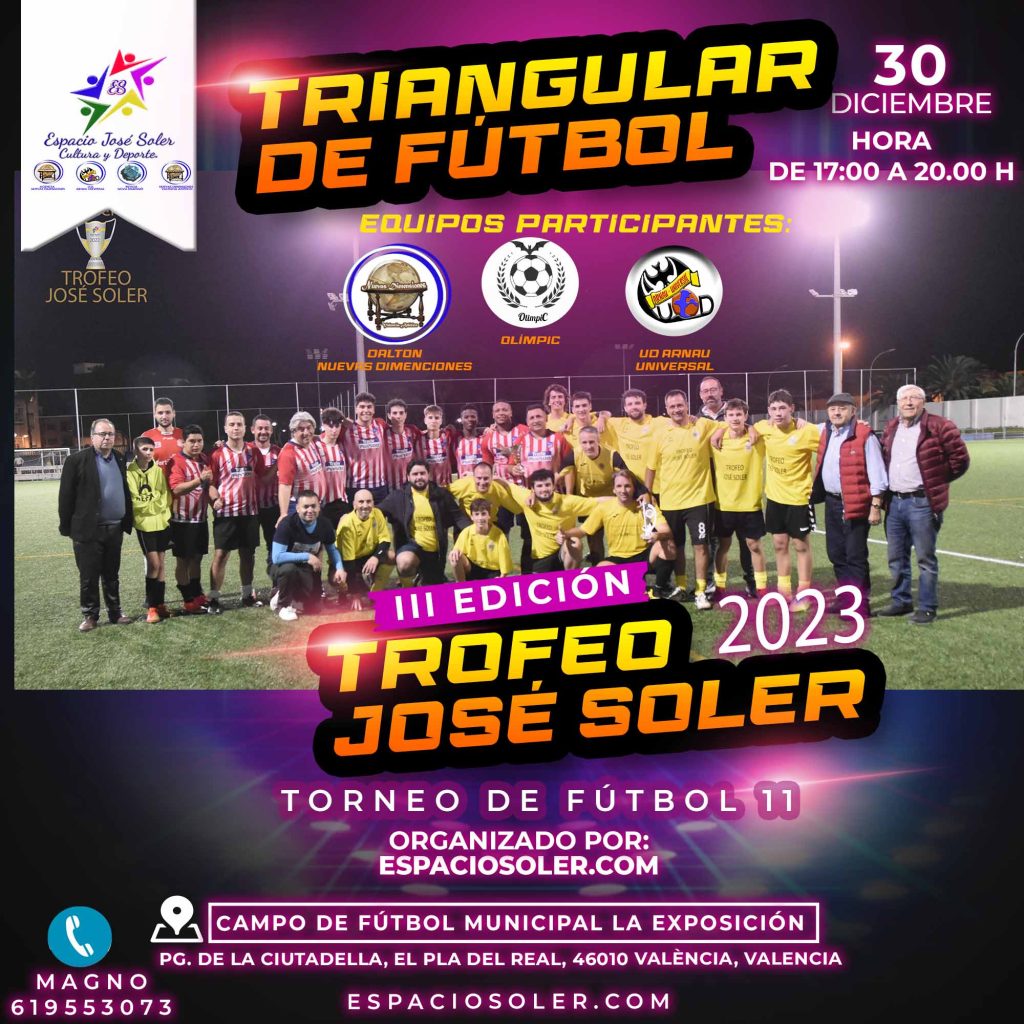 Espacio Soler Celebra la “III EDICIÓN DEL TROFEO JOSÉ SOLER”